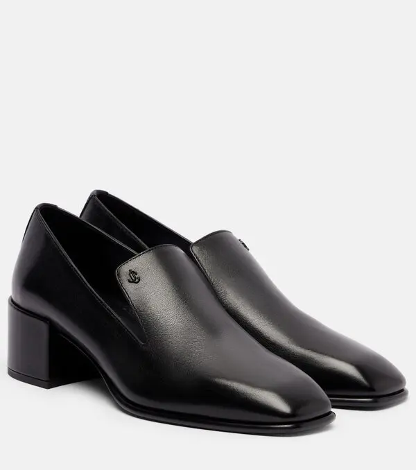JIMMY CHOO Eliot Slipper 45 Leather Pumps - Black