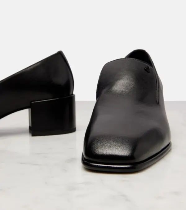JIMMY CHOO Eliot Slipper 45 Leather Pumps - Black