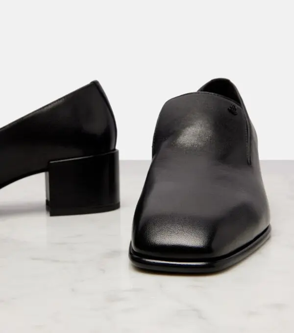 JIMMY CHOO Eliot Slipper 45 Leather Pumps - Black