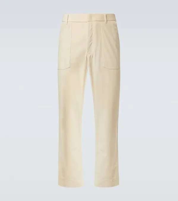Brioni Cotton And Wool Corduroy Straight Pants