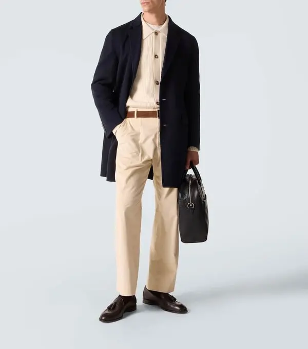 Brioni Cotton And Wool Corduroy Straight Pants