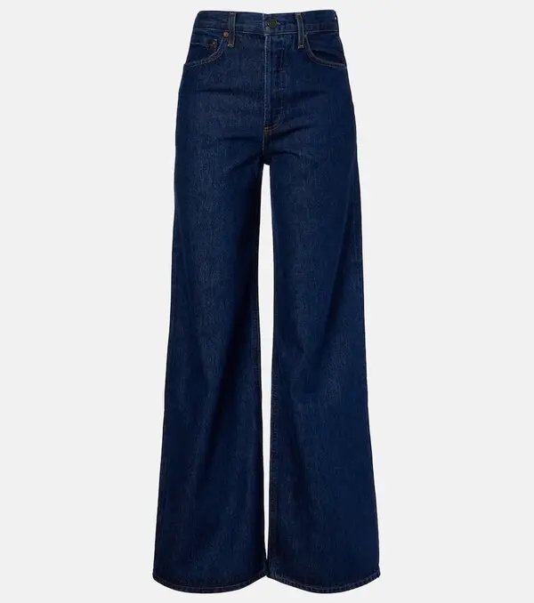 AGOLDE Dame High-rise Wide-leg Jeans - Light Wash