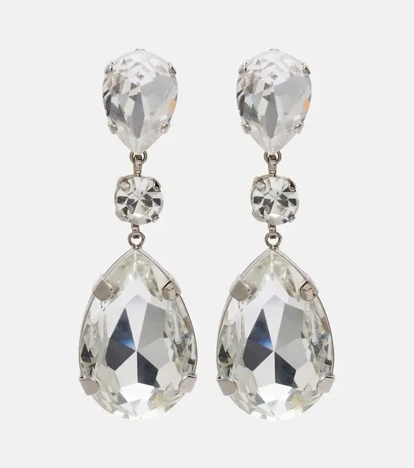 Dolce & Gabbana Crystal Clip-on Earrings - Silver