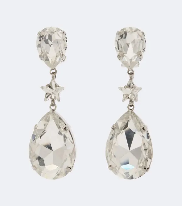 Dolce & Gabbana Crystal Clip-on Earrings - Silver