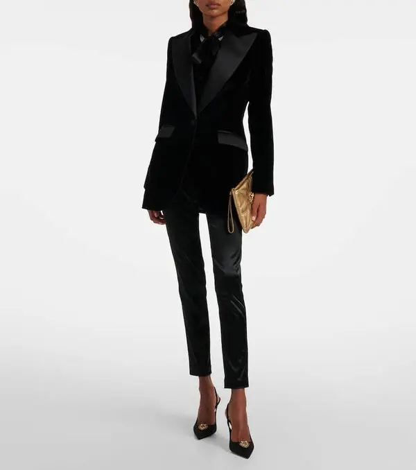 Dolce & Gabbana Devotion Mini Metallic Leather Pouch