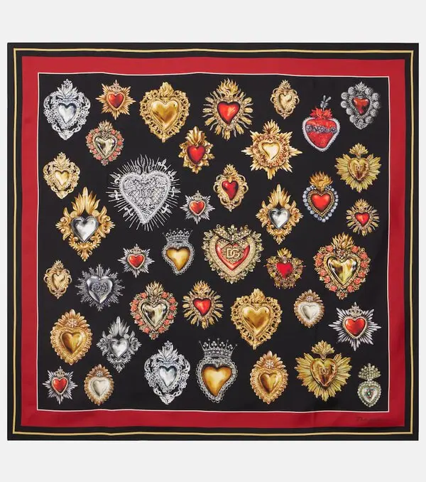 Dolce & Gabbana Printed Silk Twill Scarf