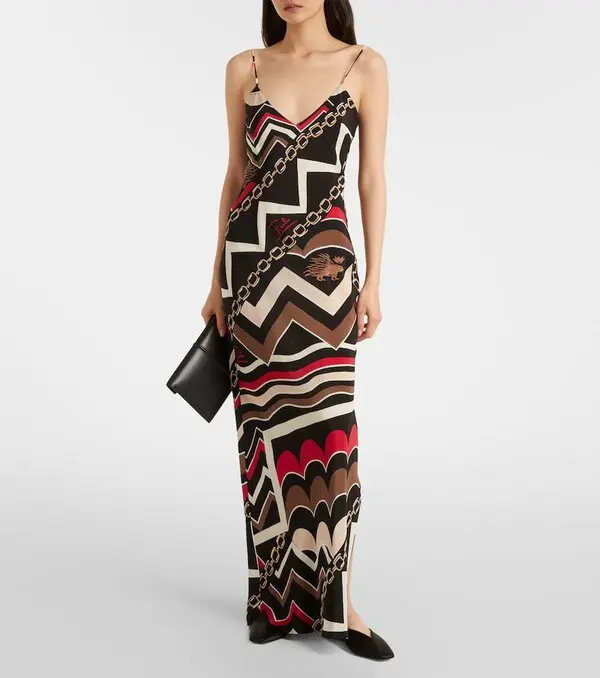 Emilio Pucci Istrice Silk Slip Dress