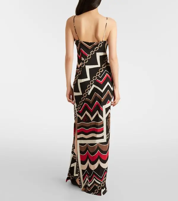 Emilio Pucci Istrice Silk Slip Dress - Multicoloured