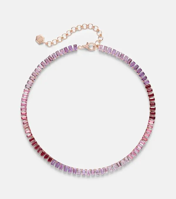 Shay Jewelry Ombre Eternity Necklace - Multicoloured