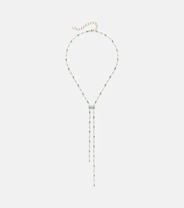 Shay Jewelry 18kt Yellow Necklace With Emeralds And Diamonds - Gold