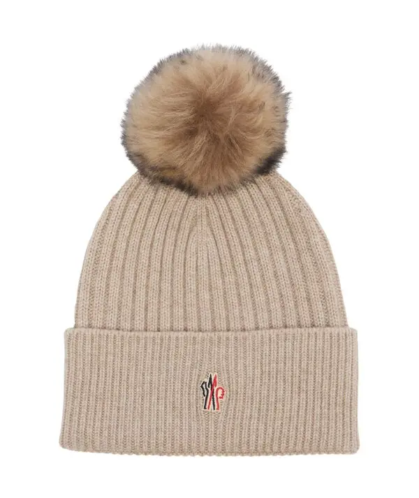 Moncler Shearling-trimmed Cashmere Beanie