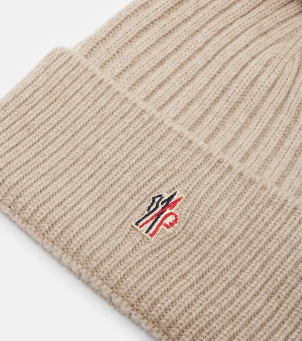 Moncler Shearling-trimmed Cashmere Beanie