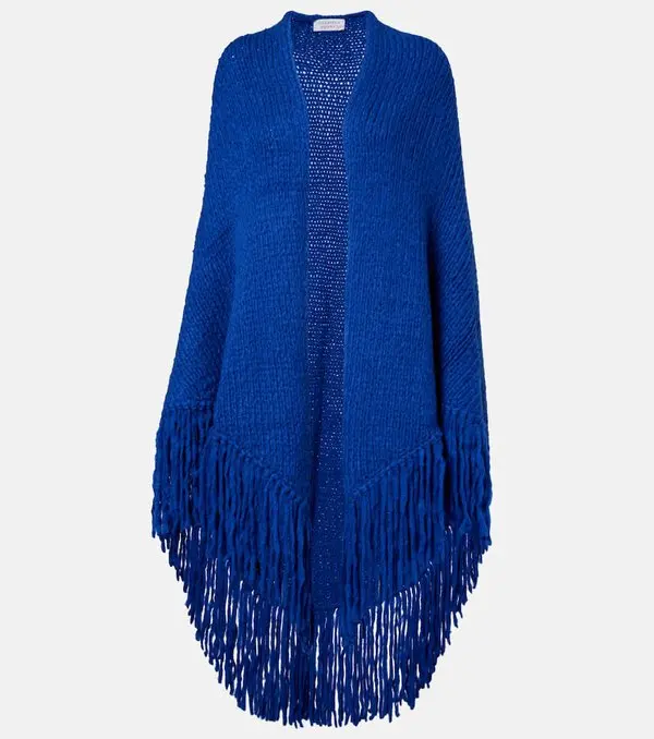 Gabriela Hearst Lauren Fringed Cashmere Shawl - Blue