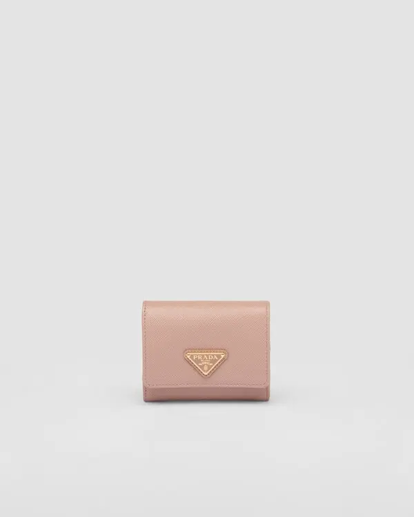 Prada Small Saffiano Leather Wallet - Powder Pink