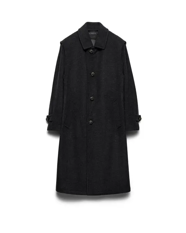 Prada Wool And Cashmere Coat - Grey