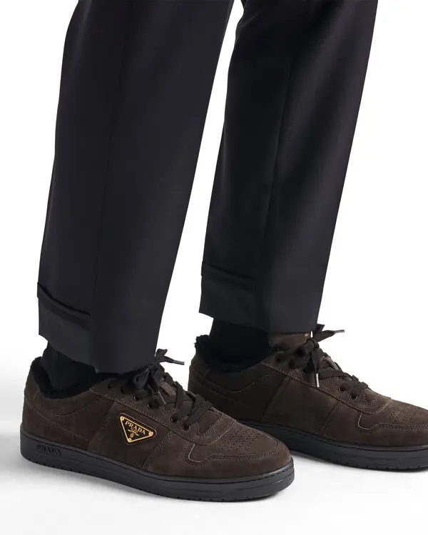 Prada Downtown Suede Sneakers - Grey