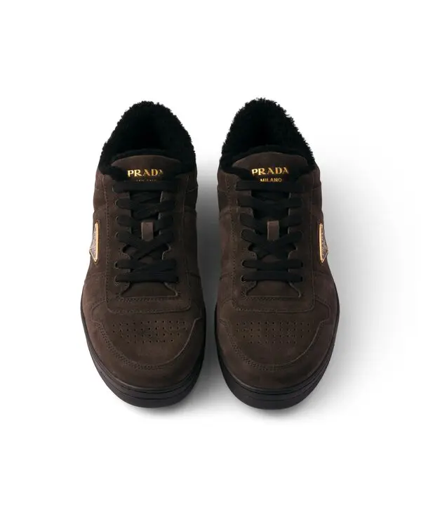 Prada Downtown Suede Sneakers - Grey