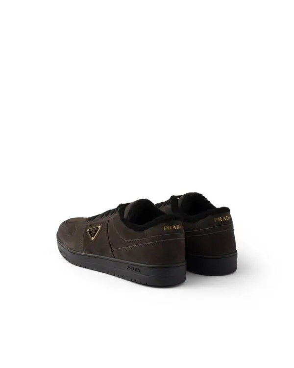 Prada Downtown Suede Sneakers - Grey