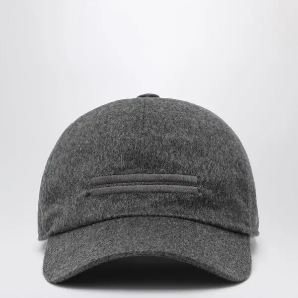 Zegna Cashmere Baseball Cap - Grey