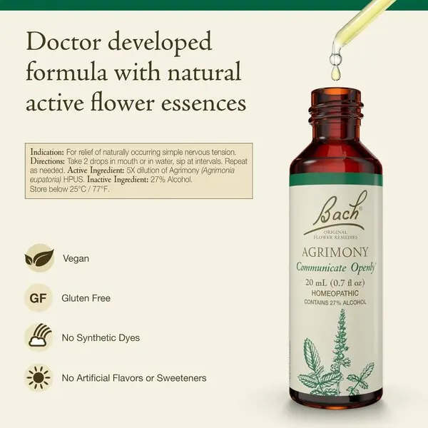NELSON BACH Bach Agrimony 20 Milliliters