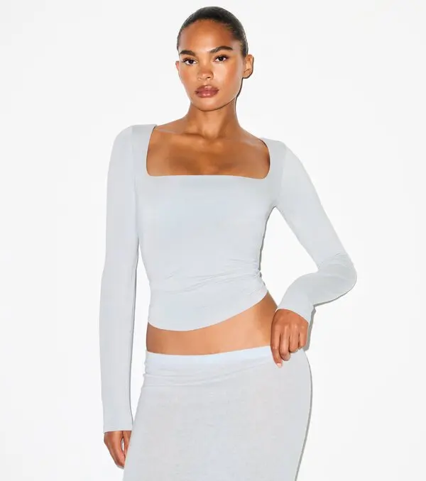 SKIMS Smooth Layers Square Neck Top - Mist