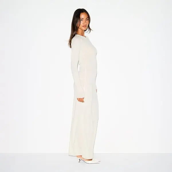 SKIMS Featherweight Cashmere Long Dress - Egret