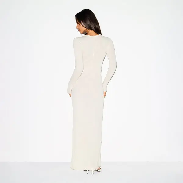 SKIMS Featherweight Cashmere Long Dress - Egret