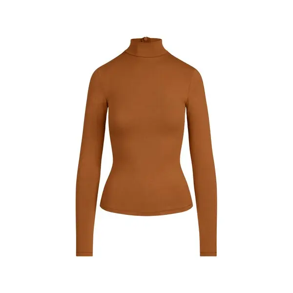 SKIMS Cotton Jersey Turtleneck - Chai