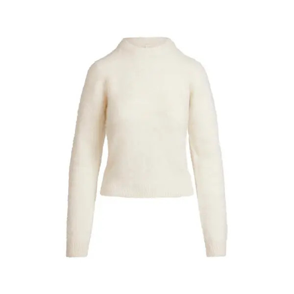 SKIMS Brushed Alpaca Crewneck Sweater - Egret
