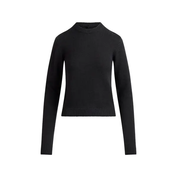 SKIMS Wool Cashmere Crewneck Sweater - Onyx