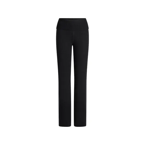 SKIMS Wool Cashmere Foldover Pant - Onyx