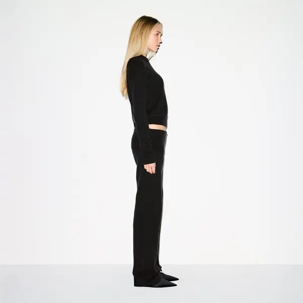 SKIMS Wool Cashmere Foldover Pant - Onyx