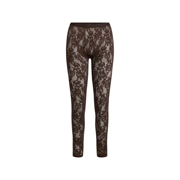 SKIMS Knit Lace Stirrup Legging - Espresso