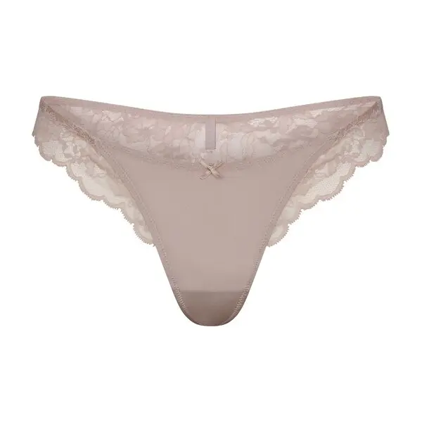 SKIMS Lace Thong - Fawn