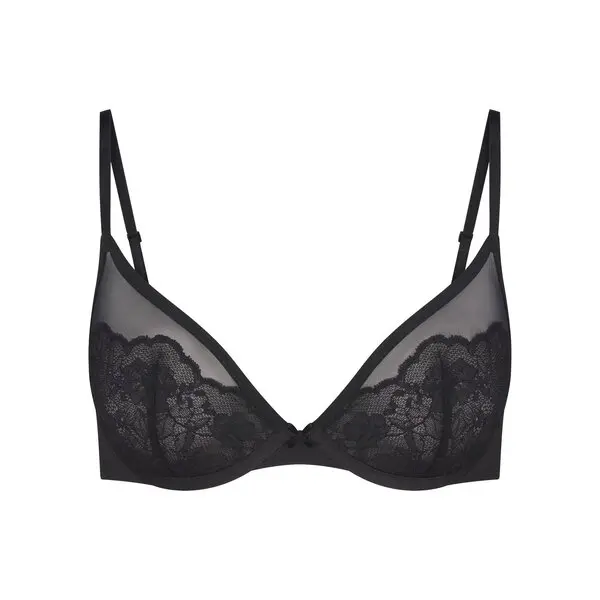 SKIMS Lace Unlined Demi Bra - Onyx