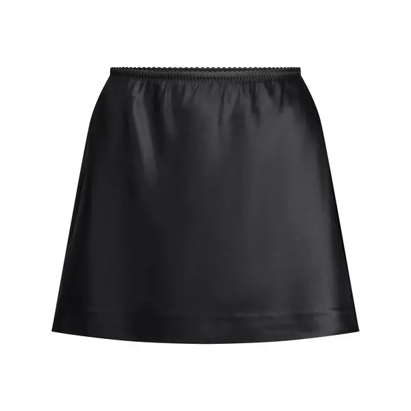 SKIMS Heavyweight Satin Mini Skirt - Onyx