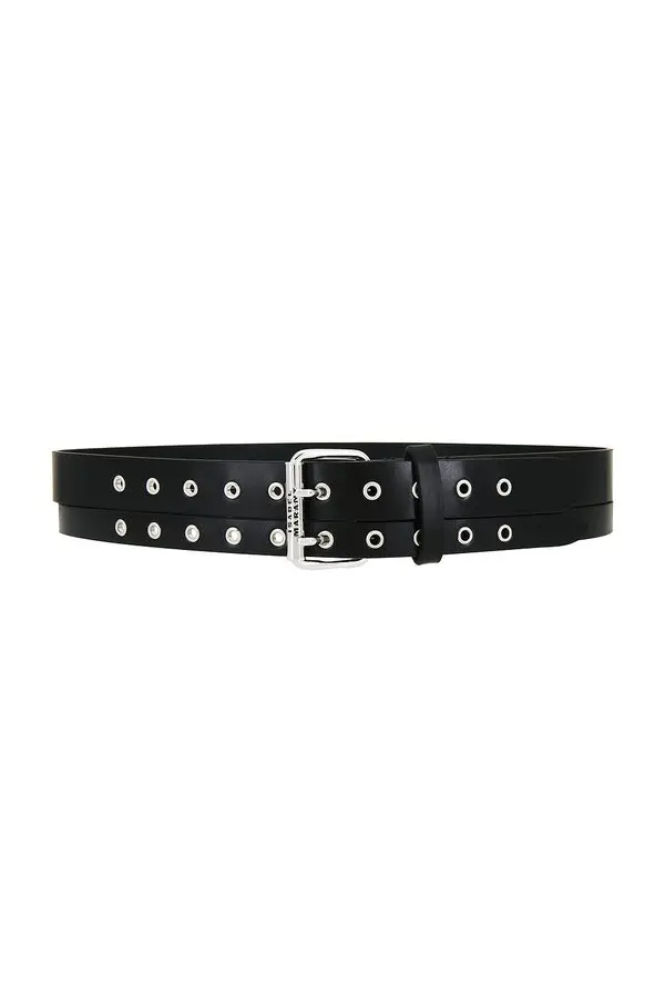 Isabel Marant Split Belt - Black & Silver