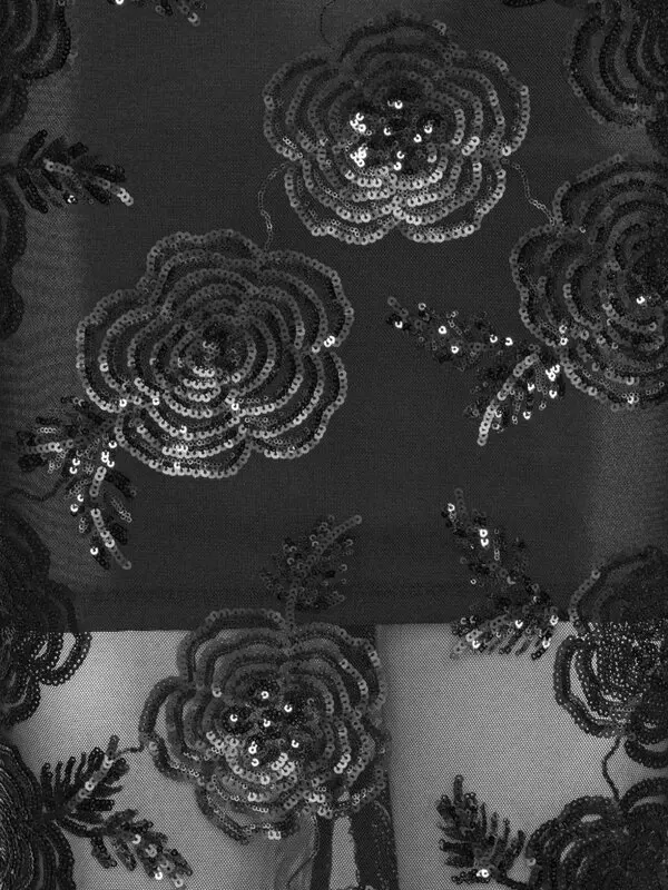 ROTATE BY BIRGER CHRISTENSEN Sequin Embellished Floral Midi Skirt