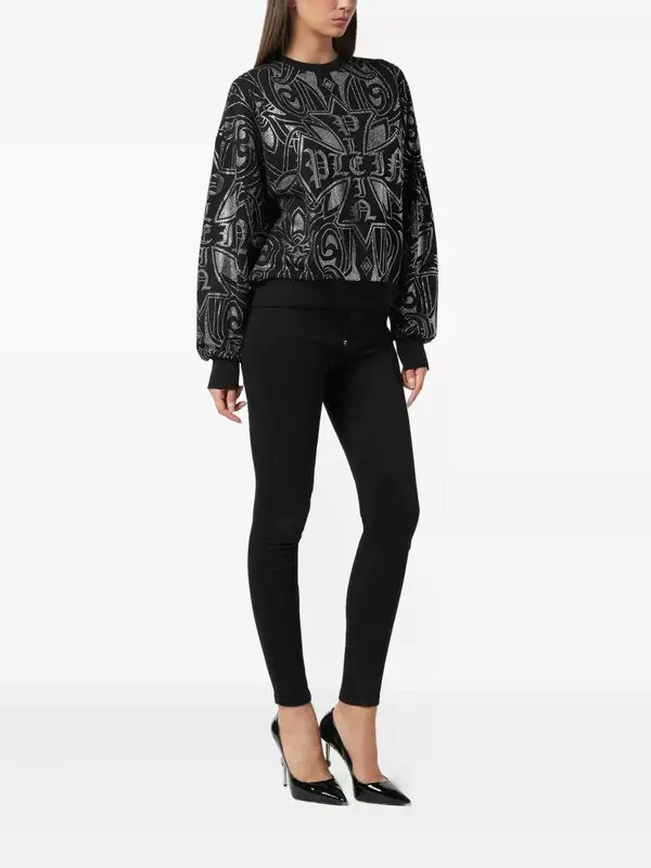 Philipp Plein Strass Gothic Sweatshirt