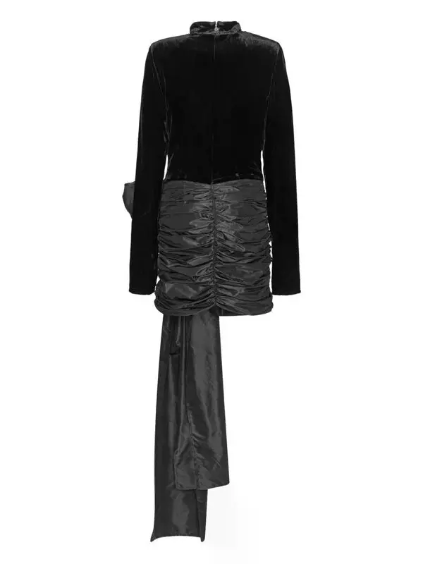 ROTATE BY BIRGER CHRISTENSEN Velvet Bow Mini Dress