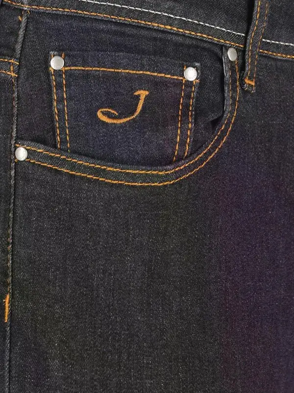 Jacob Cohen Five-pocket Jeans With Contrast Stitching