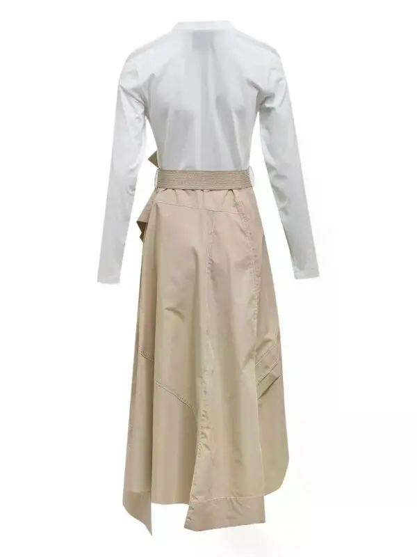 3.1 Phillip Lim Tie-waist Panelled Midi Dress - Neutrals