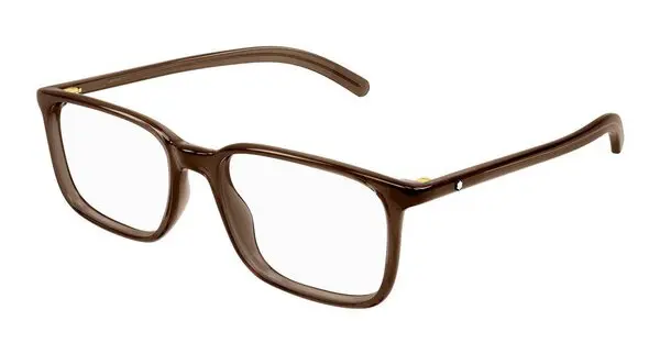 Montblanc Mb0328o Eyeglasses - Brown Brown Transparent