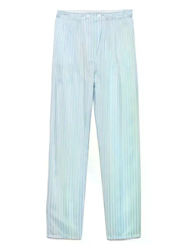 Prada Striped Silk Trousers