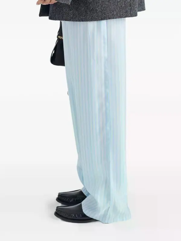 Prada Striped Silk Trousers