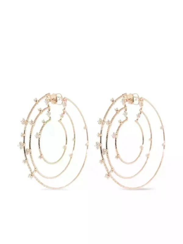 MATTIA CIELO 18k Rose Gold Diamond Earrings - Pink