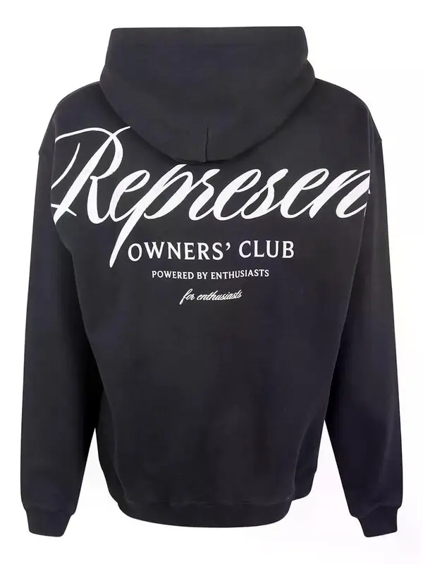 REPRESENT Logo-print Hoodie - Black