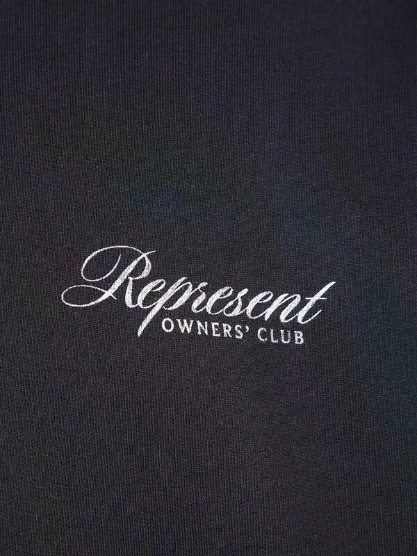 REPRESENT Logo-print Hoodie - Black