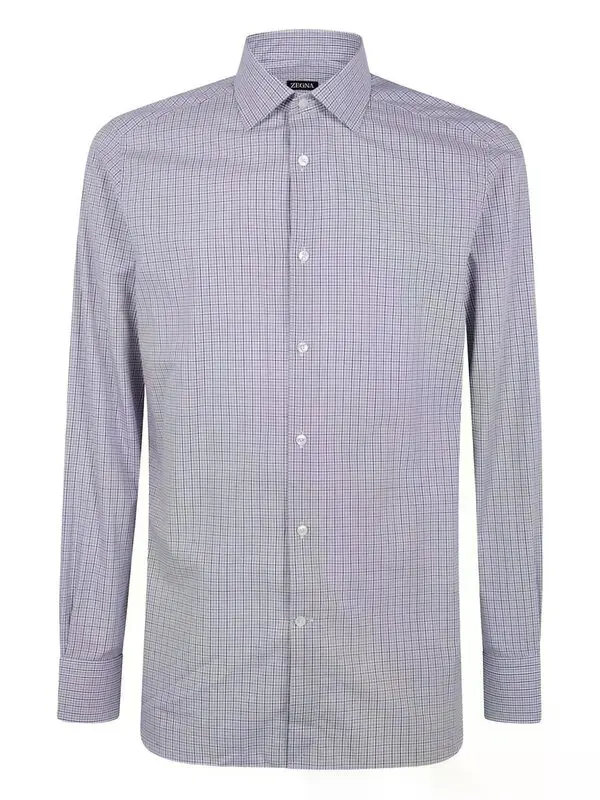 Zegna Checked Shirt - Blue
