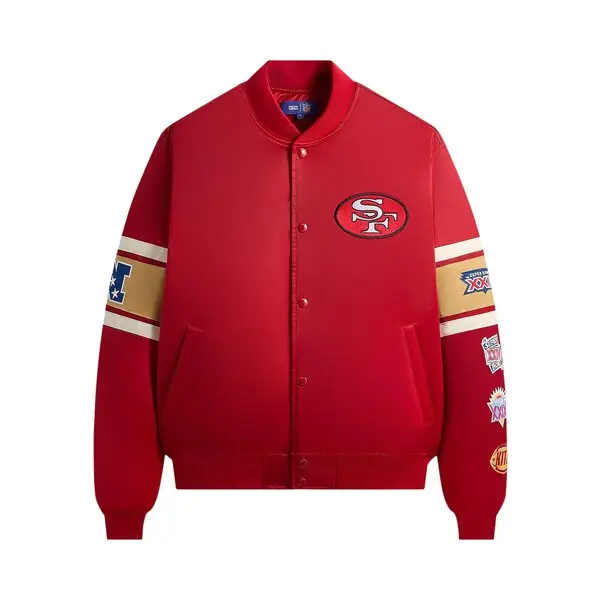 Kith Satin Bomber Jacket - Red